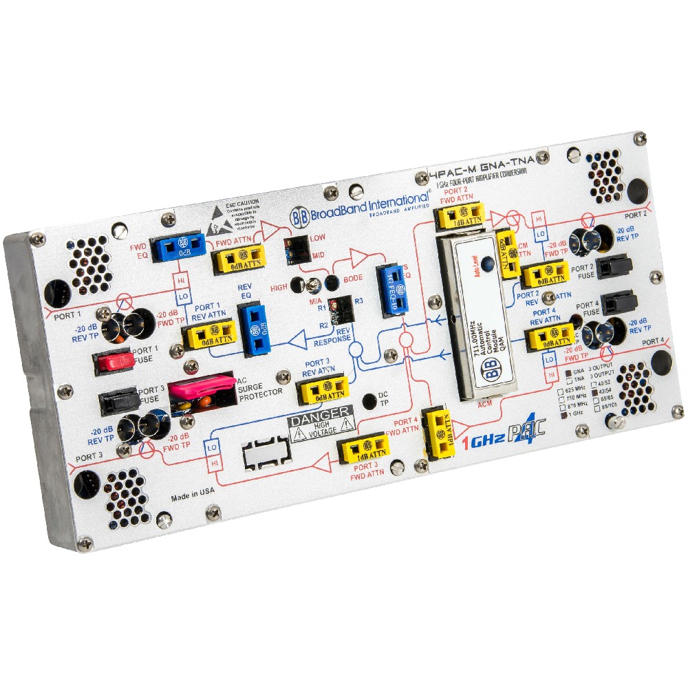 System Amplifier, 1 GHz, 4PAC-M, GNA 3-Output, for ARRIS®/Philips ...